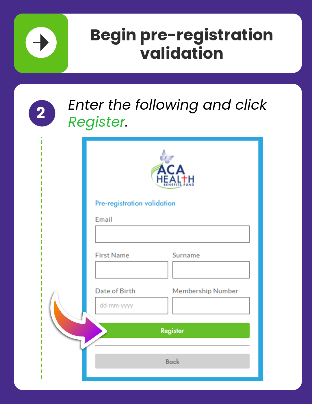 Registration Instructions for the ACA Health Online Member Portal & App ...
